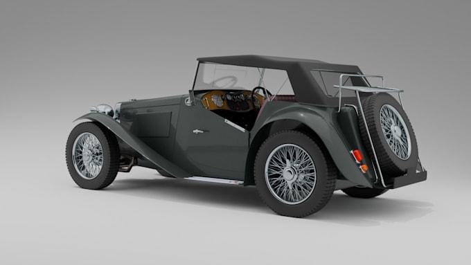 Do retro style,sports car sim,3d rendering,vintage vehicle 3d print,stl ...