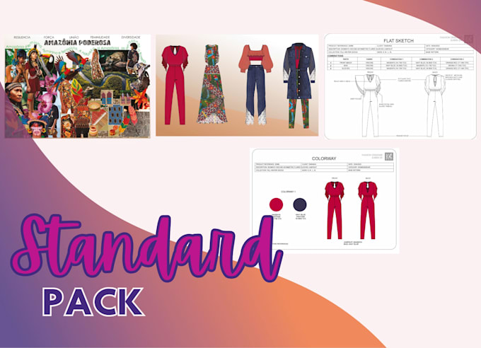 Create your full fashion collection with tech pack by Designerkarensa ...