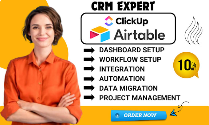 Setup clickup crm clickup automation airtable database airtable automation setup by Quantum_hub ...
