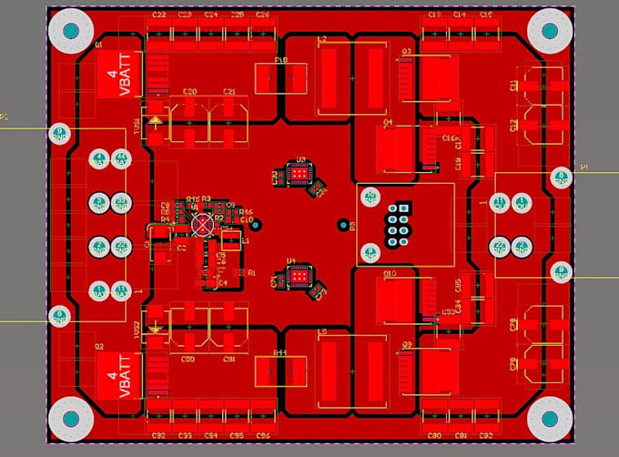 Electronic pcb circuit board schematic design pcb layout kicad proteus ...