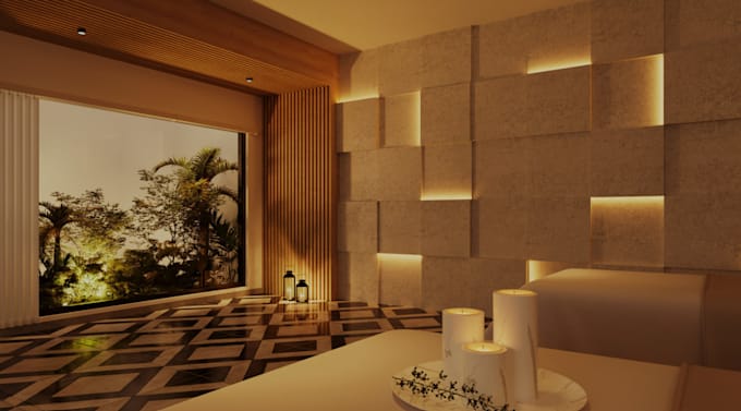 Sauna,splunge steam room design,3d pspa panoramic rendering,brand logo ...