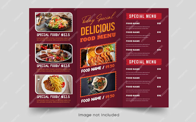 Design custom restaurant menu food menu digital menu poster flyer and ...