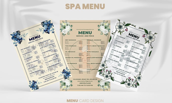 Beauty flyer, spa flyer, massage gym flyer, price menu, sheet comedy ...