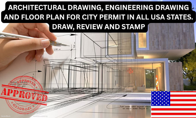 Stamp draw your floor plan any architectural drawing engineering ...