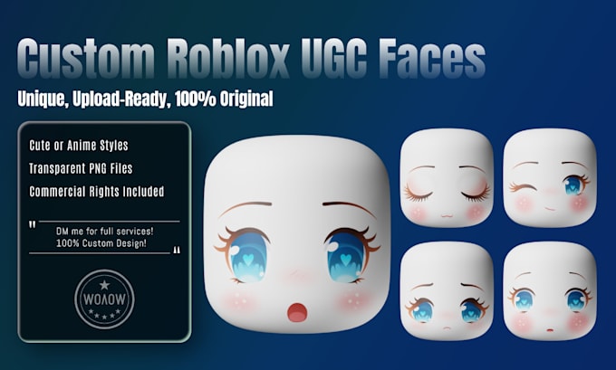 Design custom roblox ugc faces by Qiangxiaosun | Fiverr
