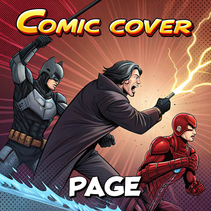 Create a comic cover page design illustration by Noeates | Fiverr