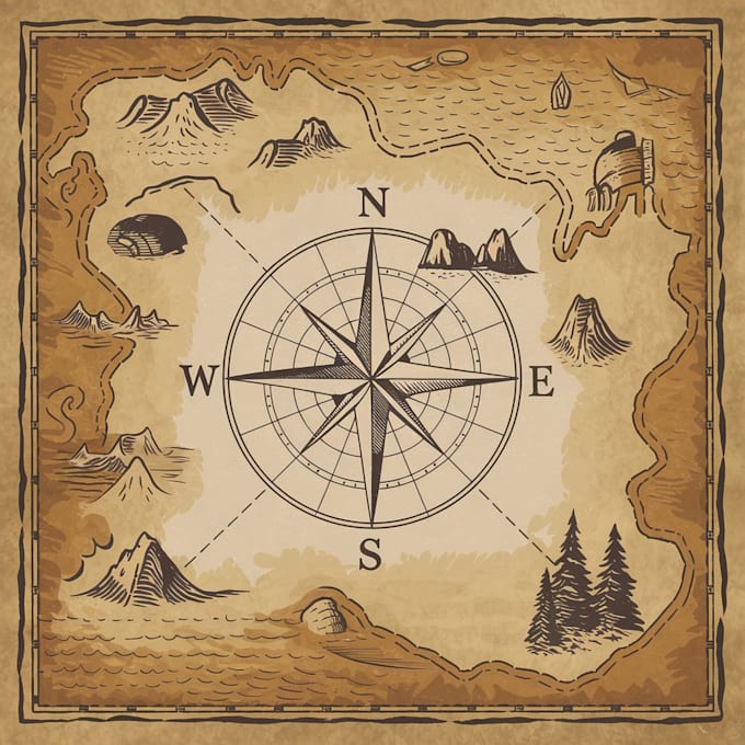 Create realistic fantasy vintage maps, retro for rpg games, dnd, board ...