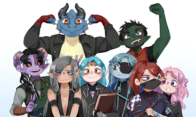 Draw anime pngtuber model character veadotube mini giftuber vtuber ...