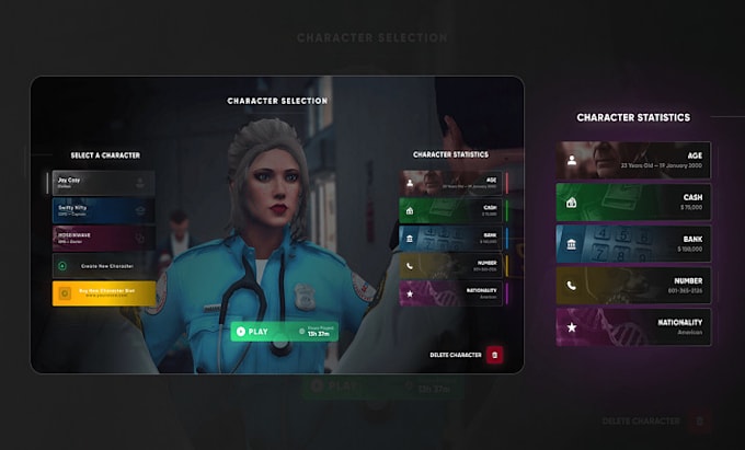 Design game app ui ux, fivem ui script, fivem weapon, fivem gang, fivem server by Dev_emle | Fiverr