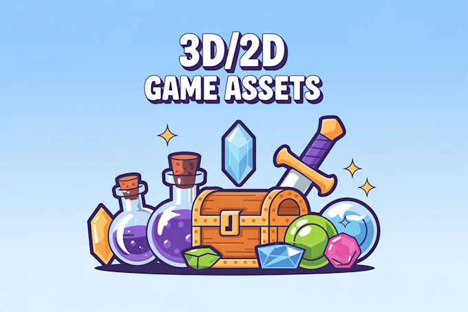 Create animate 3d game assets, character sprite sheet ui, vtuber model ...