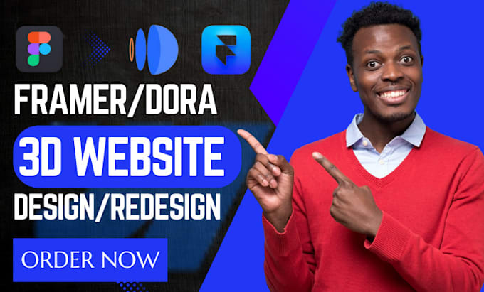 Design 3d dora website figma to dora framer landing page luxury webflow website by Sky_brain ...