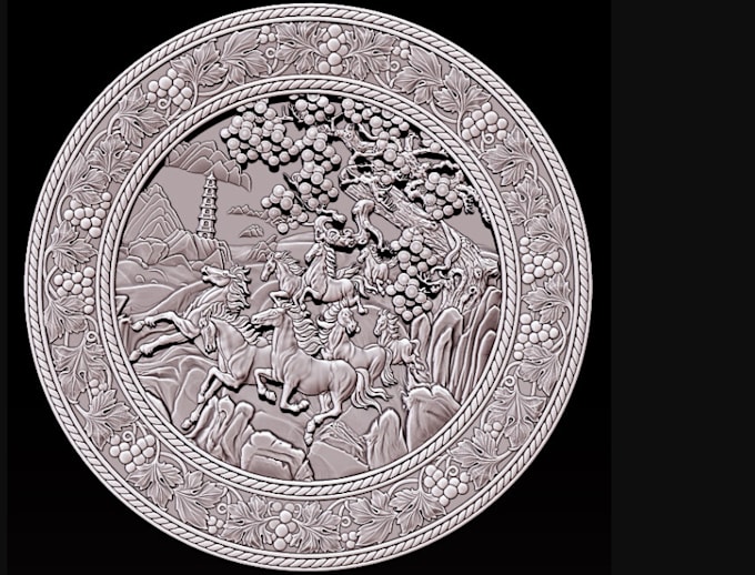 Sculpt 3d bas relief 3d coin model 3d engraving cnc 3d model zbrush for ...