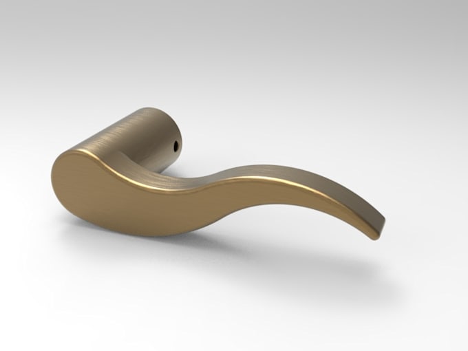 Design custom door handles in solidworks with realistic renders by ...