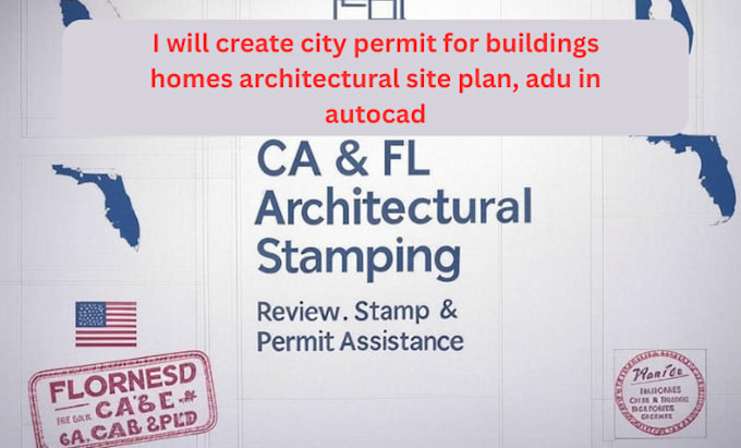 Create city permit for buildings homes architectural site plan, adu in ...
