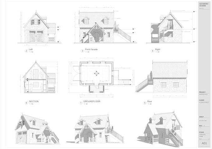 Create detailed architectural elevations in revit by Alejandroliver ...