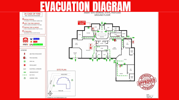 Do evacuation plan, fire safety , emergency safety plan, fire sprinkler ...