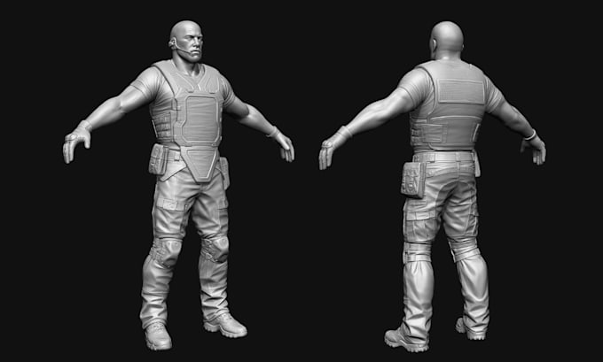 Convert 2d image to 3d realistic head bust statue model 3d face model ...