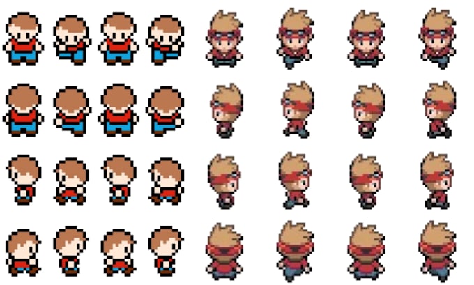 Create custom pixel sprite sheet for your game nfsw pixel art pixel ...