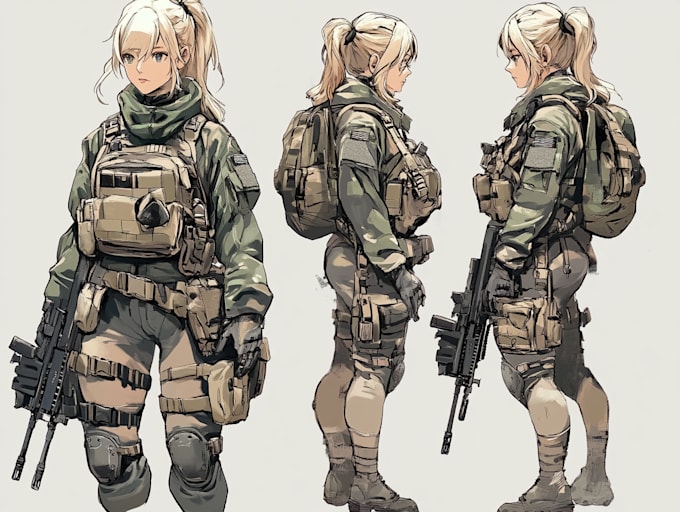 Create tactical and anime with a military theme for you by Elspekriel ...