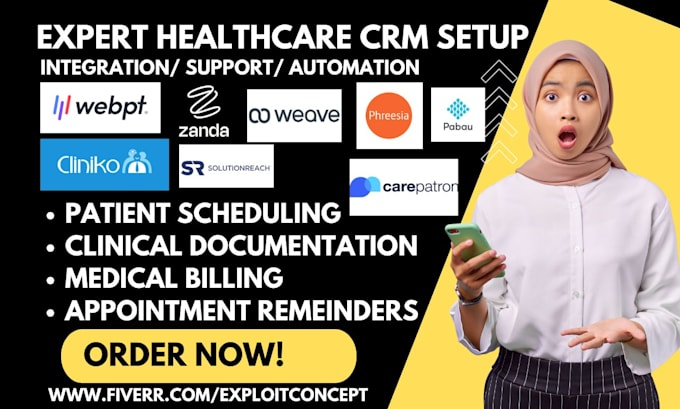 Healthcare crm pabau carepatron solutionreach phreesia cliniko weave zanda webpt by ...