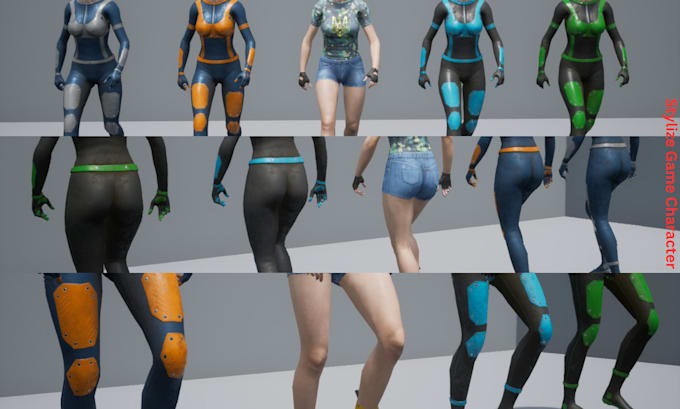 Develop game characters, stylized character design, blend shape, uv mapping, rig by Sculpt_bikky ...