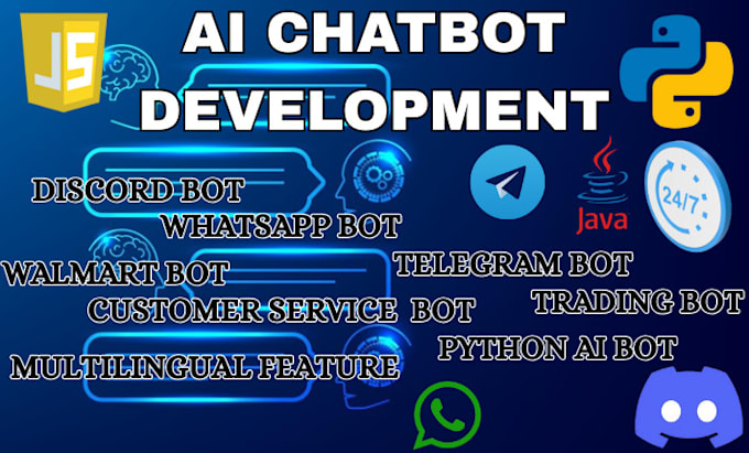 Build ai chatbot discord bot whatsapp ai chatbot python telegram bot trading bot by Bhai_hson ...