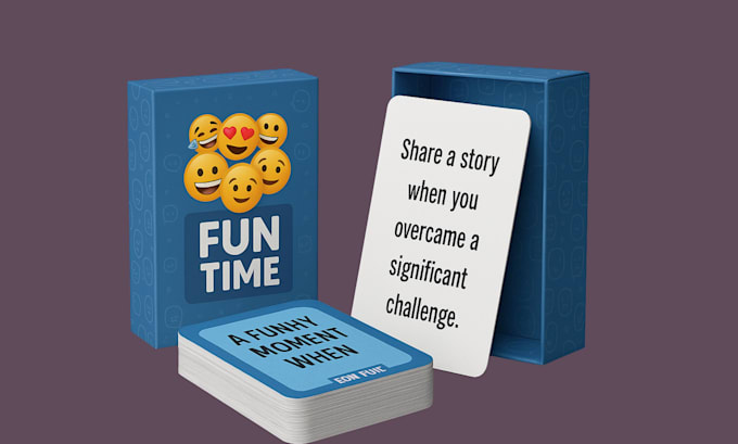 Design flash card box mock up rule book design kids educational flash ...