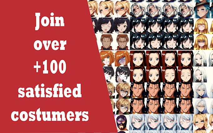 Draw facesets of your characters for rpg maker by Gabriel_harmony | Fiverr