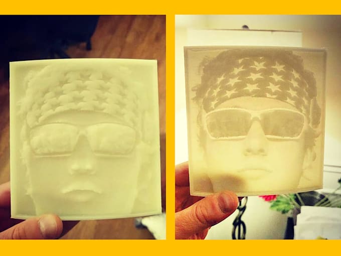 Design lithophane for your photo to 3d print birthday gift by ...