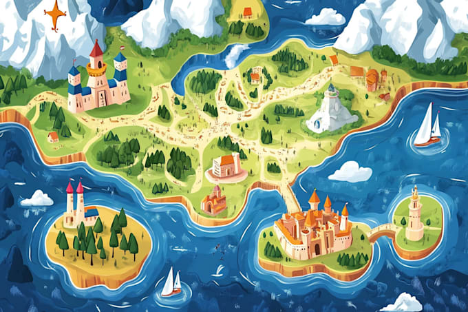 Design great map in quality vector illustration by Kashaycox | Fiverr
