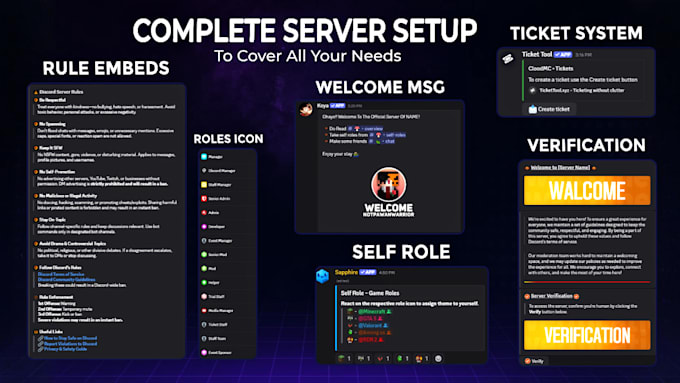Create a clean and professional discord server for you by Pawan_xd | Fiverr