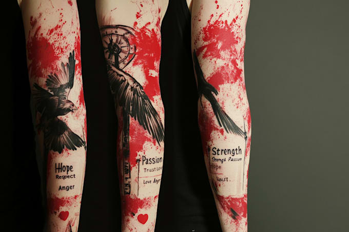 Create sleeve tattoo design in realistic style by Kabiliberts | Fiverr