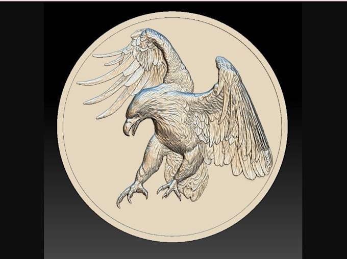 Sculpt 3d relief coin model bas relief cnc design stl file, zbrush for ...