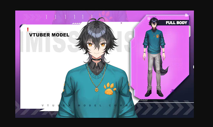Design and rig high quality 2d vtuber model, live2d vtuber, vtuber ...