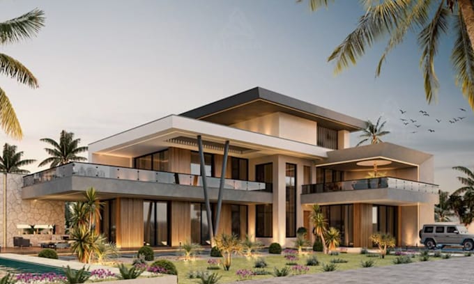 Do 2d design and 3d model in archicad or sketchup render in lumion or d5 by Vilavision | Fiverr