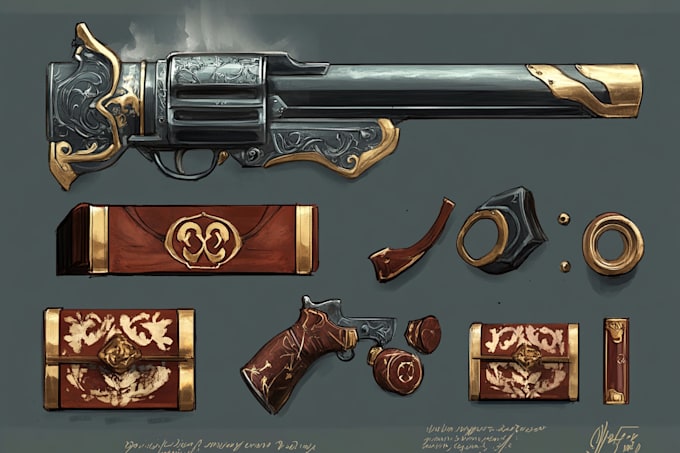 Create 2d concept art for props, items and assets by Malindwrence | Fiverr