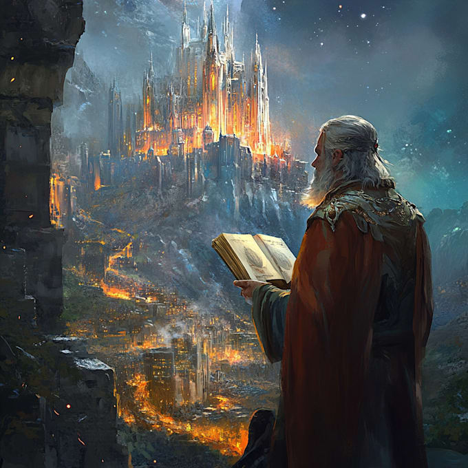 Create a unique fantasy book cover illustration by Ezardoaniza | Fiverr