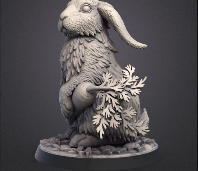 Design 3d easter bunny,3d minis sculptor,game character model, 3d print, zbrush by Dookerr | Fiverr