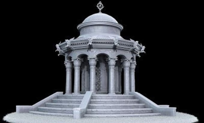 Do 3d monument model 3d building miniature 3d historical city model for ...