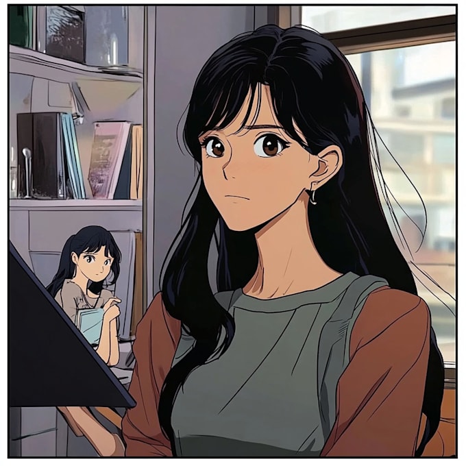 Draw webtoon webcomic with anime manga comic illustration as comic book ...