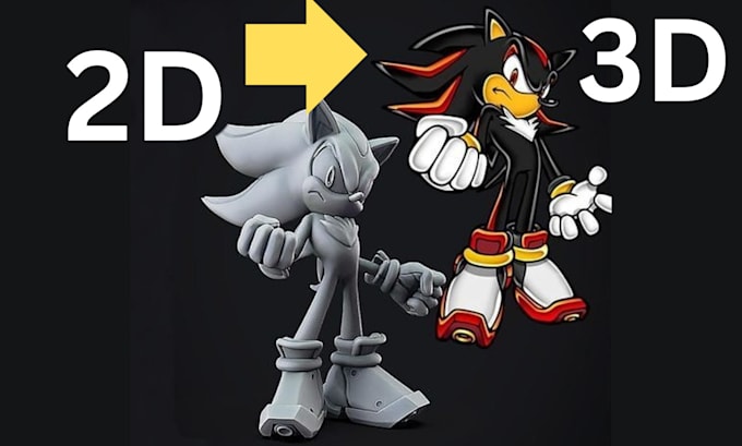 2d to 3d model sketch to 3d printable stl design image to 3d model ...