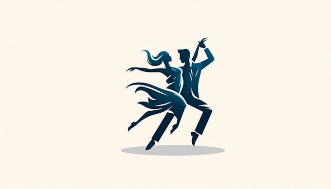 Design silhouette of dancing couple mascot logo with source file in 12 ...