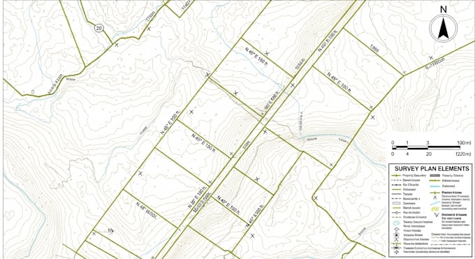 Create map plan, map illustration, plat map topographic map and survey ...