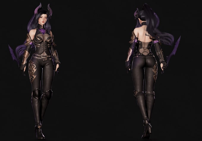 Realistic 3d female game character,3d human model in ue5,unity,roblox ...