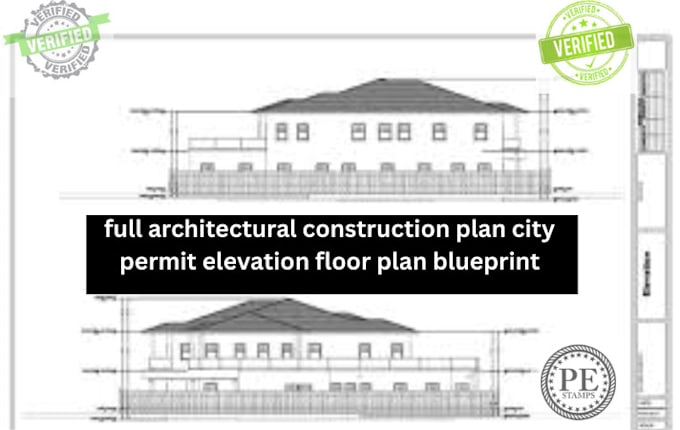 Do architectural construction plan city permit elevation floor plan ...