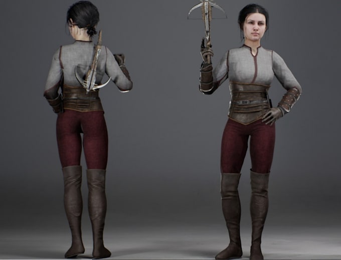 Model 3d ue5 realistic character render,game character,texture,retopology,3drig by Tepehs | Fiverr