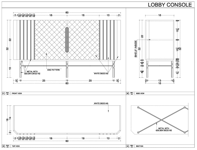 Made technical drawing for manufacturing by Ahsanbashir680 | Fiverr