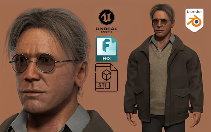 Realistic 3d unity character metahuman maya animation stylized model ue5 game by Axel_pasch | Fiverr