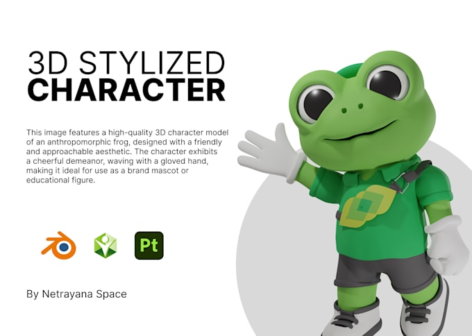 Create 3d modeling mascot design by Netra_space | Fiverr