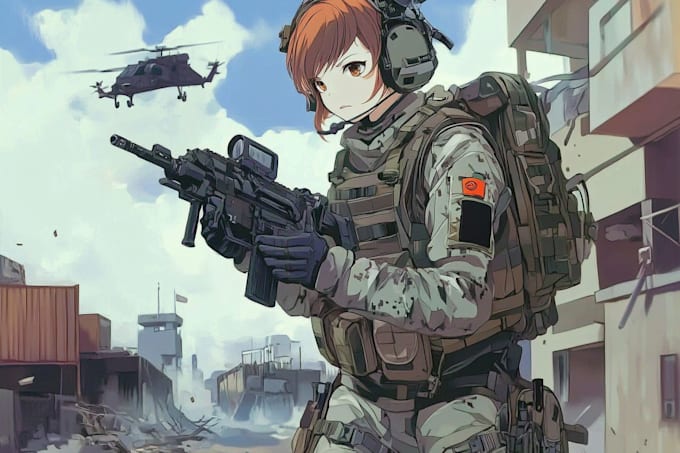 Draw military themed anime and tactical for you by Koremith | Fiverr